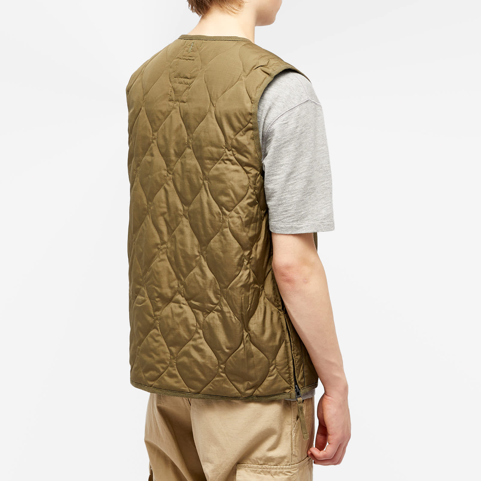 Taion Military Zip Down Vest Dark Olive | END.