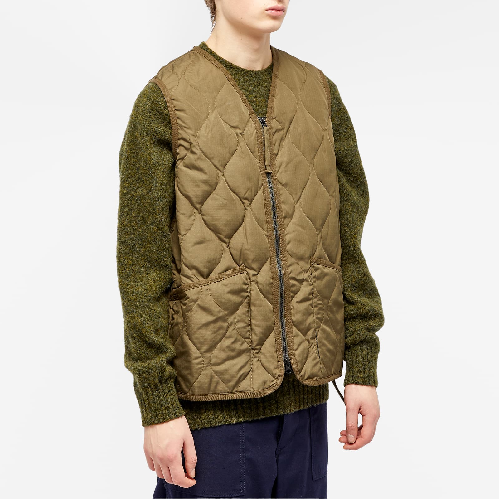 Taion Military Zip Down Vest Dark Olive | END. (AR)