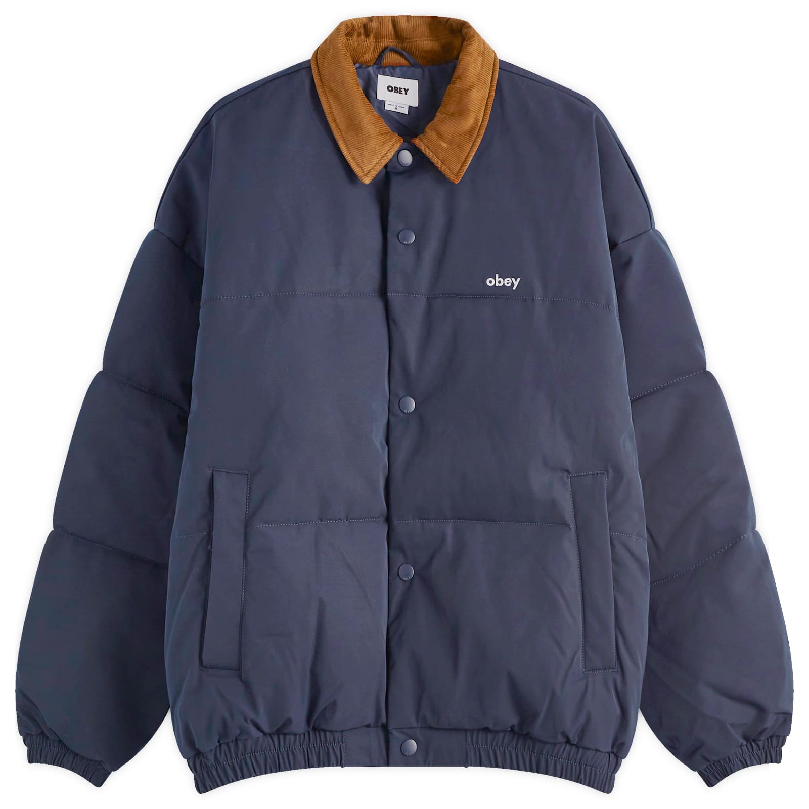 Obey Whispers Padded Jacket Dark Navy | END. (HK)