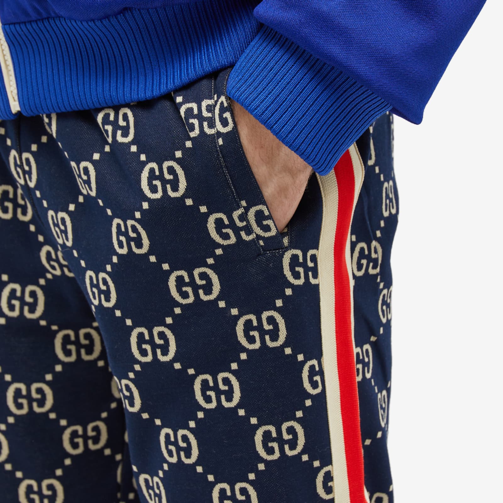 Gucci Gg Web Track Pant Navy | END. (US)