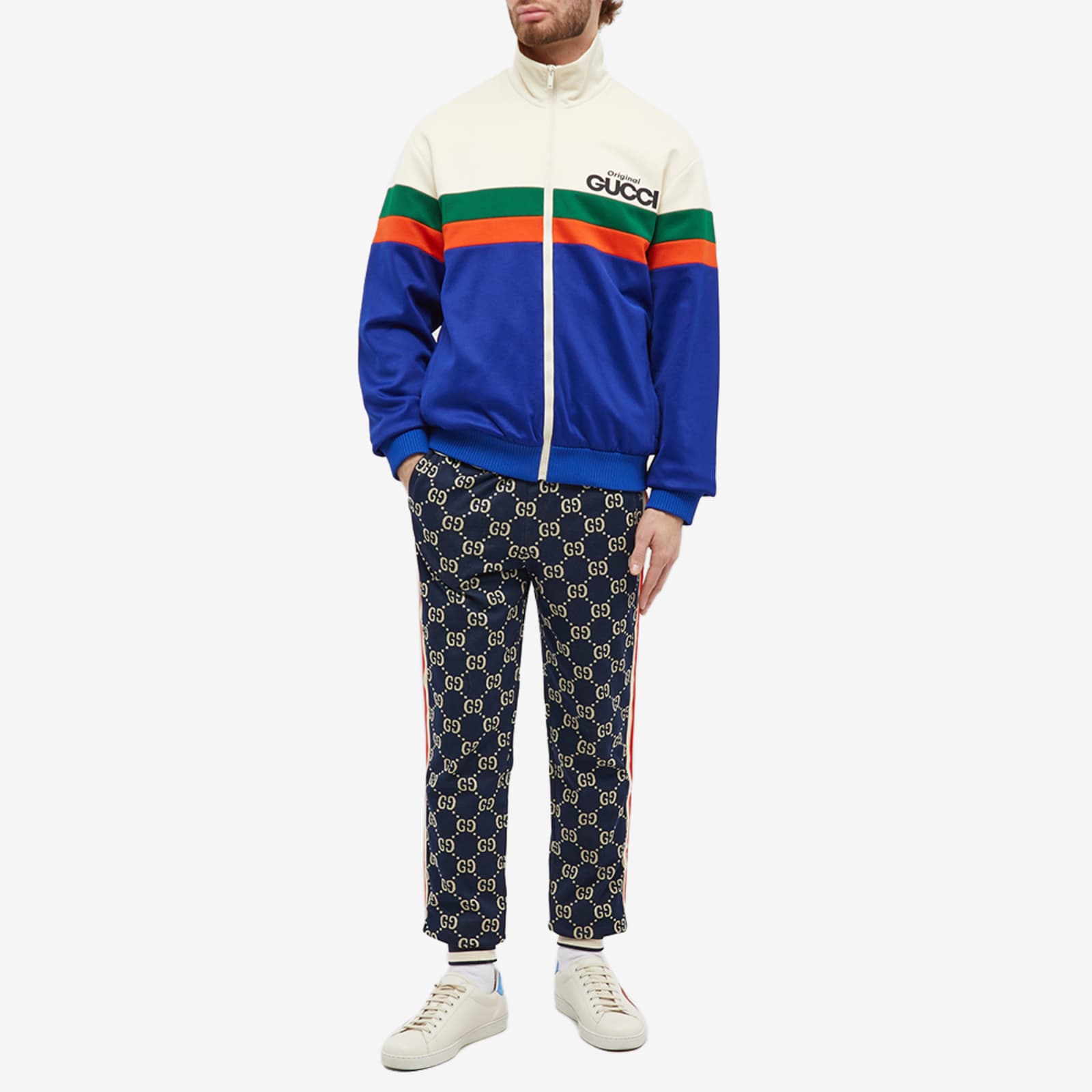 Gucci Gg Web Track Pant Navy | END. (US)