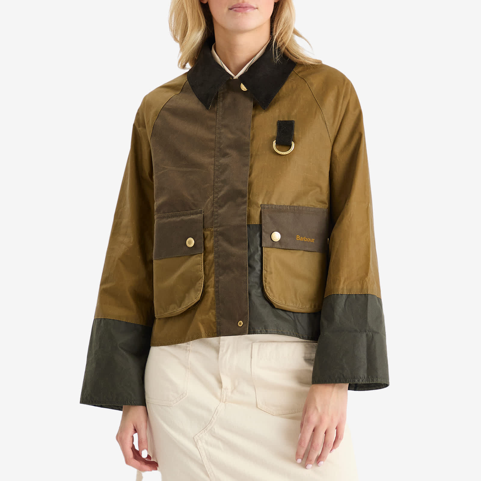Barbour Alma Wax Jacket Sand & Archive Olive | END. (JP)