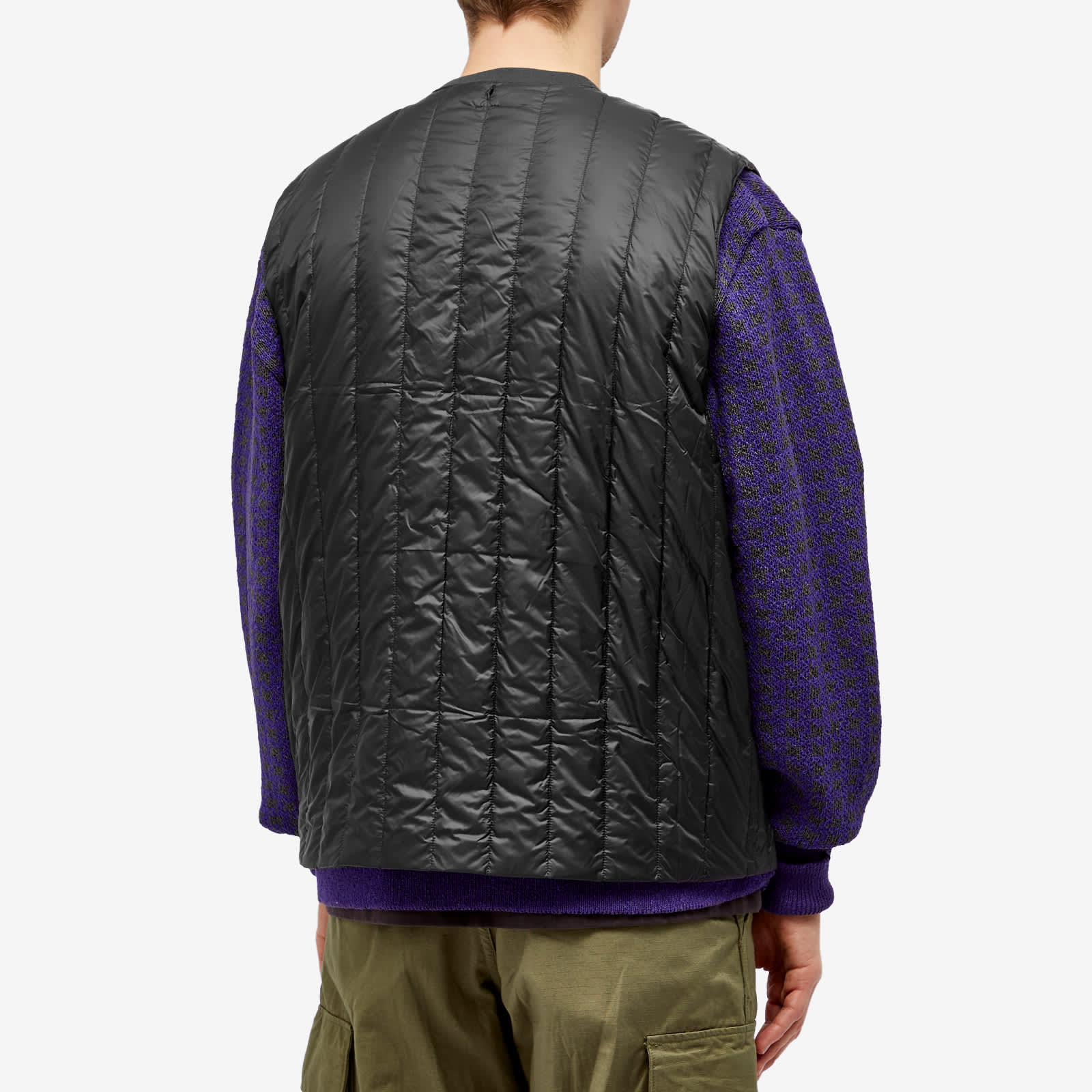Taion x Beams Lights Reversible Down Vest Black & Black | END. (US)