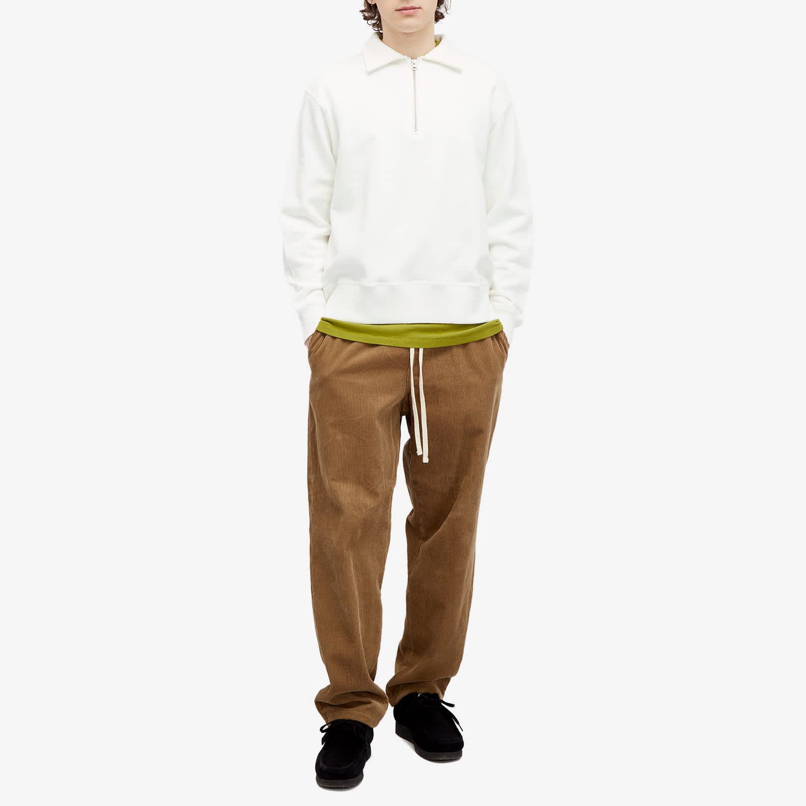 Velva Sheen Made in Japan Half Zip Sweat Off White | END. (JP)