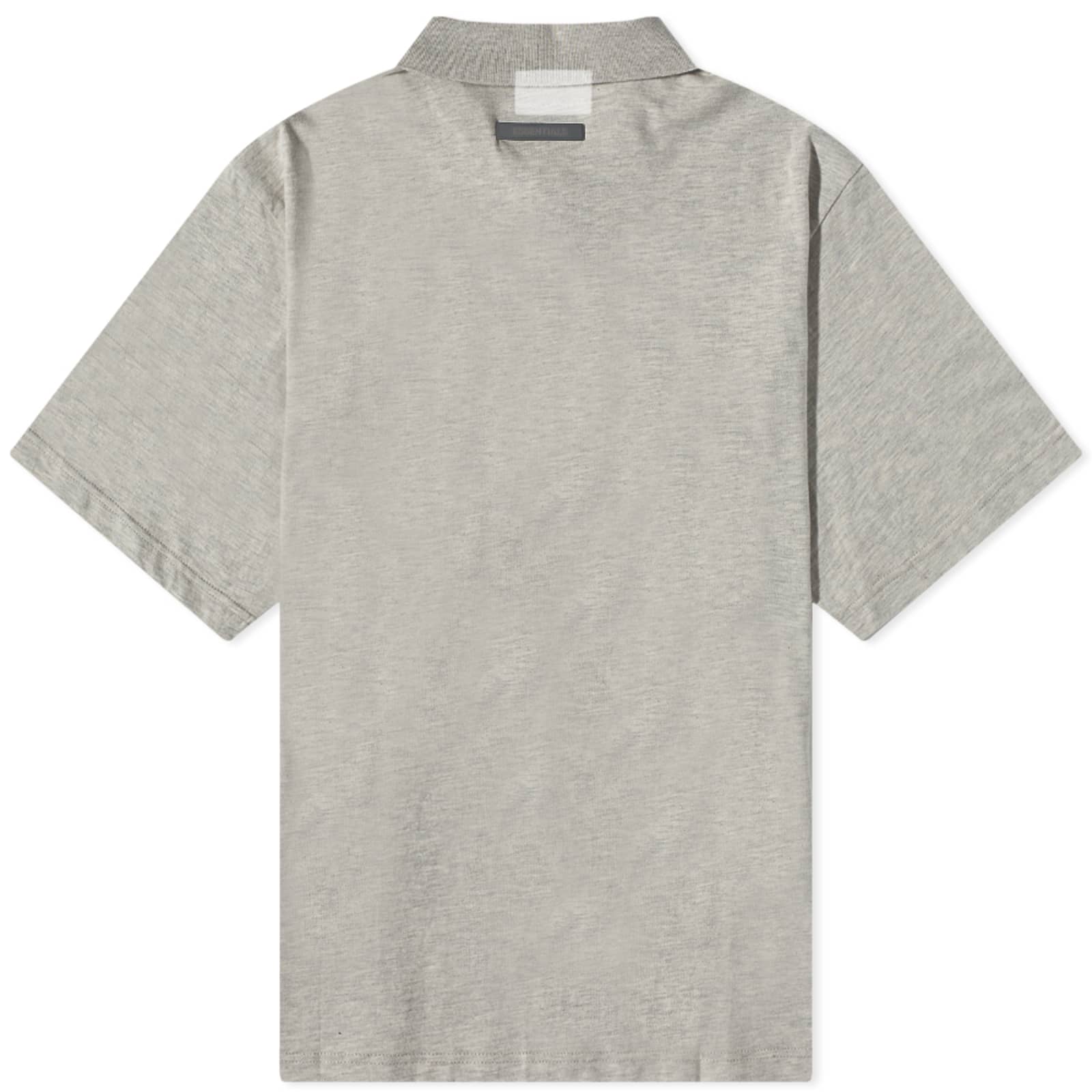 Fear of God ESSENTIALS Summer Core Polo Dark Heather Oatmeal | END.