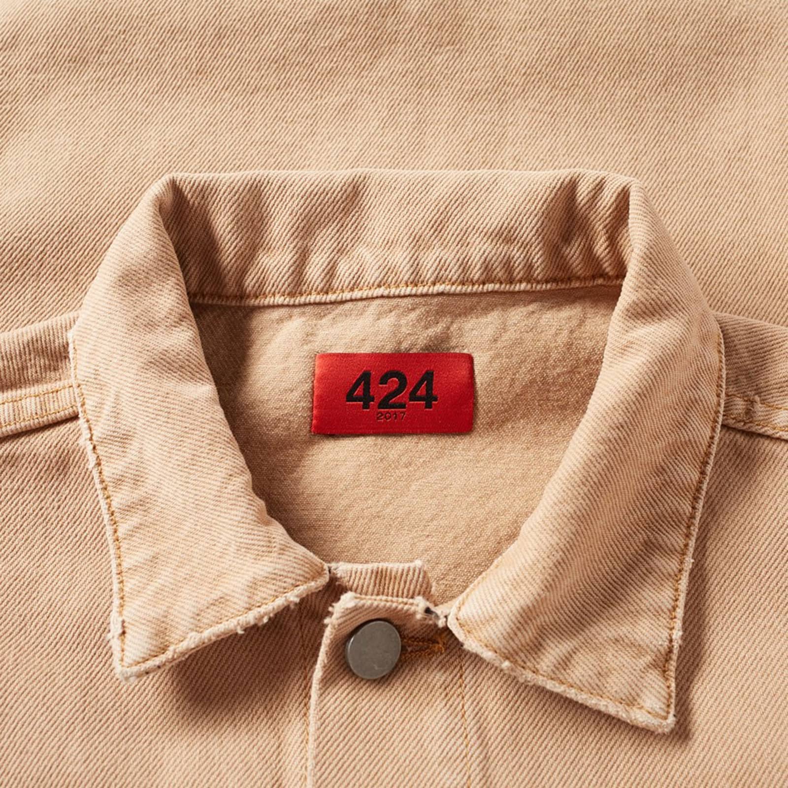 424 Armband Denim Trucker Jacket Camel & Red | END. (US)