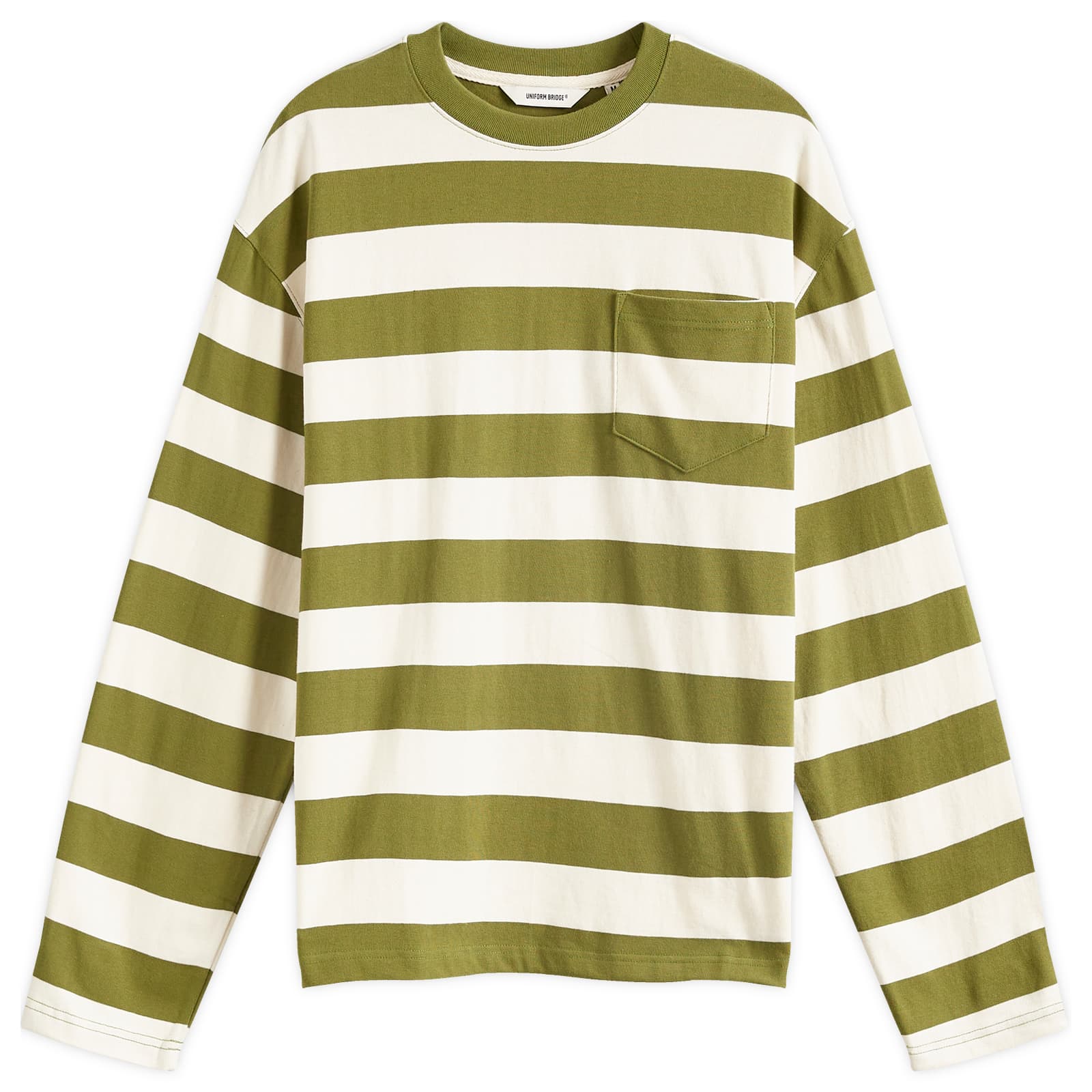Uniform Bridge Naval Stripe Longsleeve T-Shirt Olive | END. (KR)