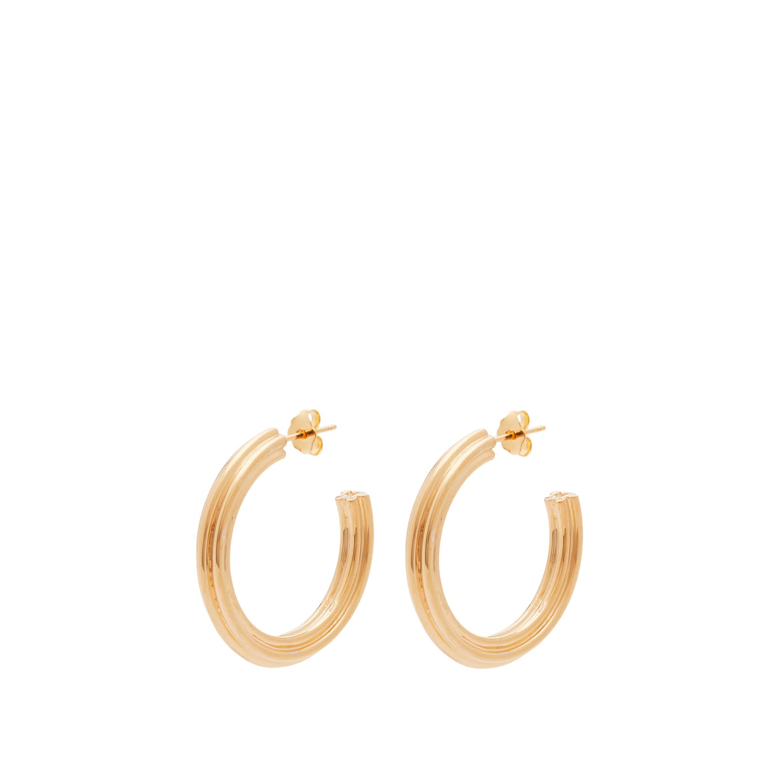 Missoma Ridge Large Hoop Earrings Gold | END. (GB)