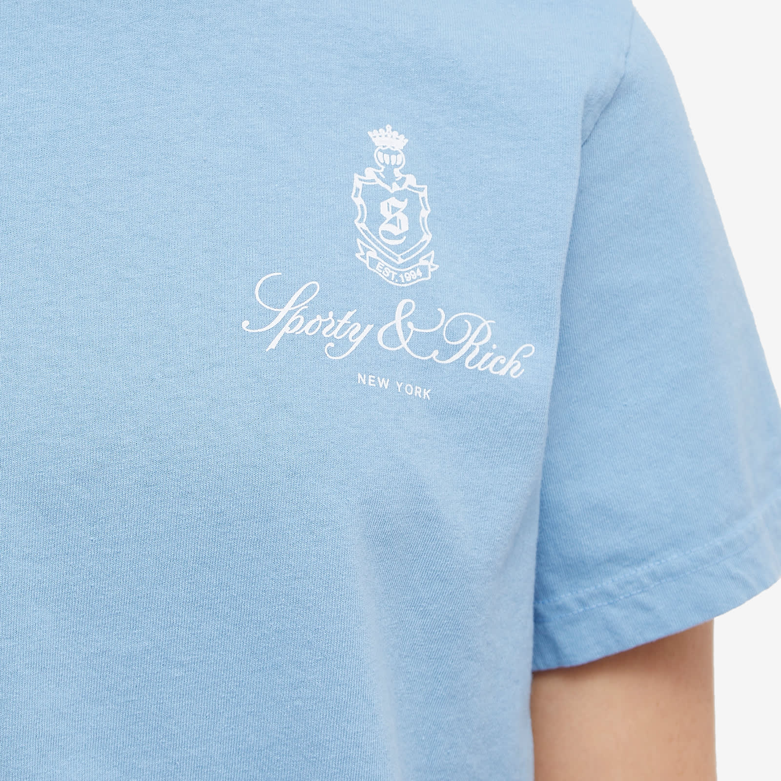 Sporty & Rich Vendome Cropped Tee Sky Blue & White | END. (KR)