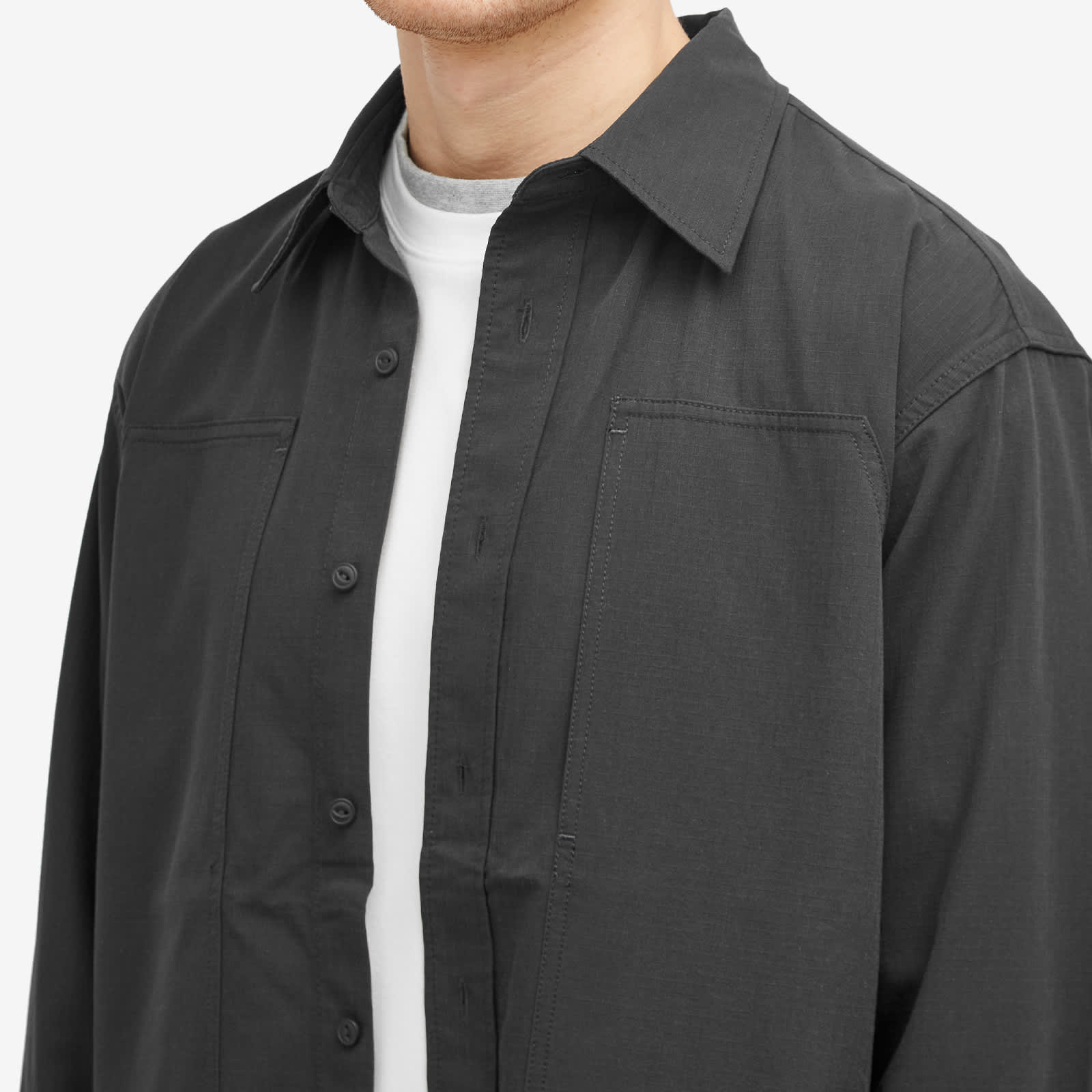 Snow Peak Takibi Light Ripstop Overshirt Black | END. (AU)