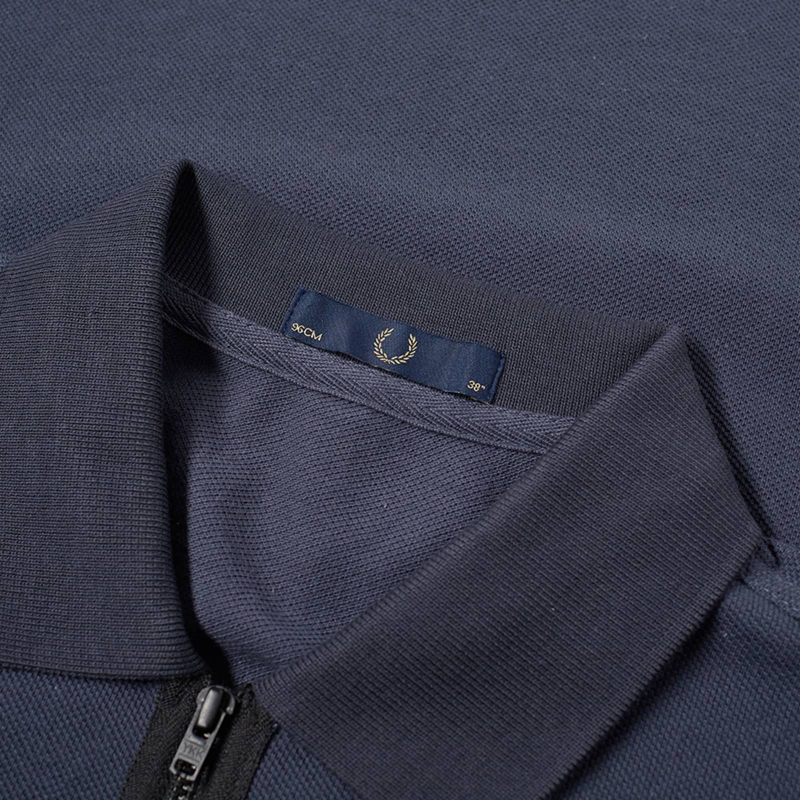 Fred Perry Laurel Half Zip Pique Polo Dark Airforce | END. (US)