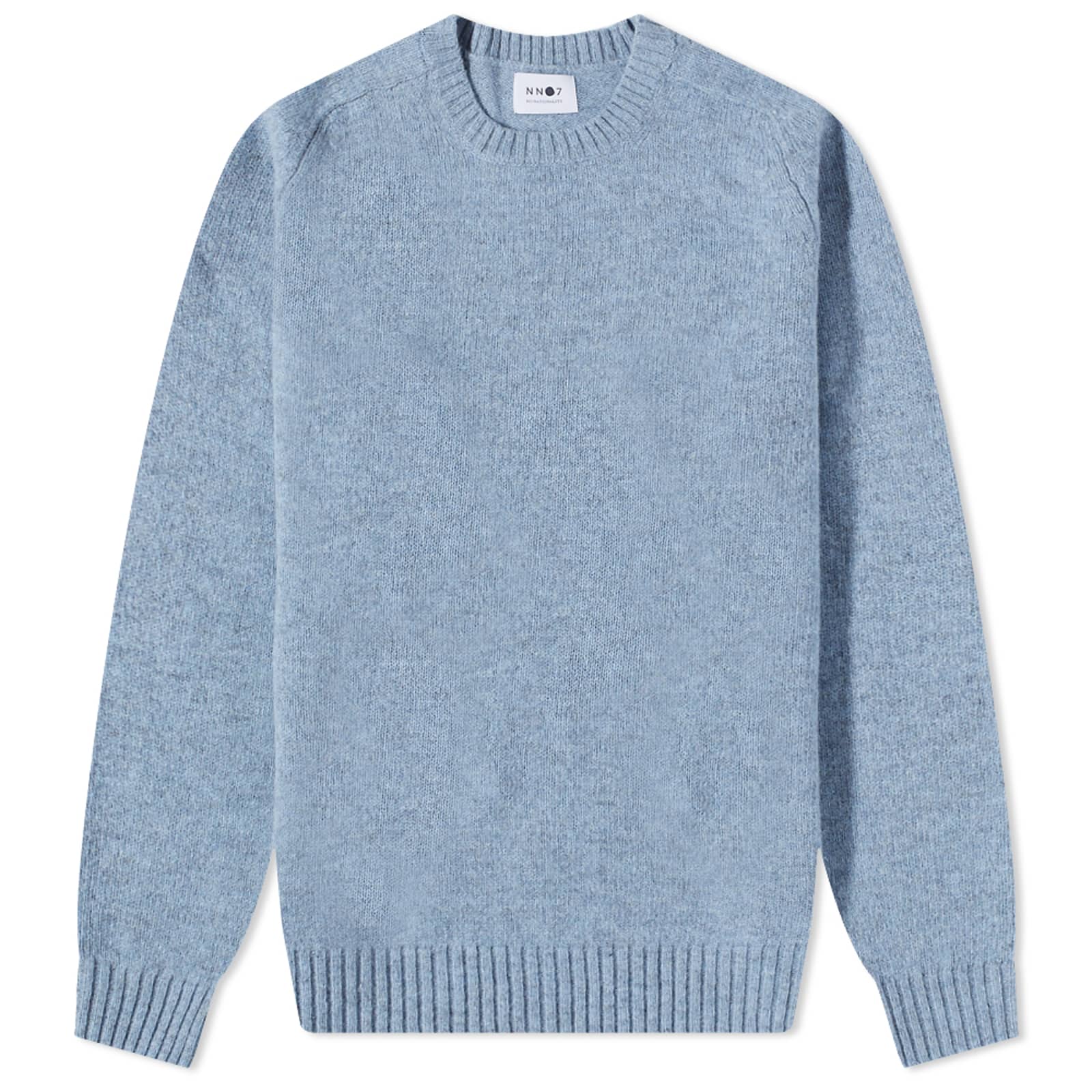 NN07 Nathan Crew Knit Light Blue Melange | END. (GB)