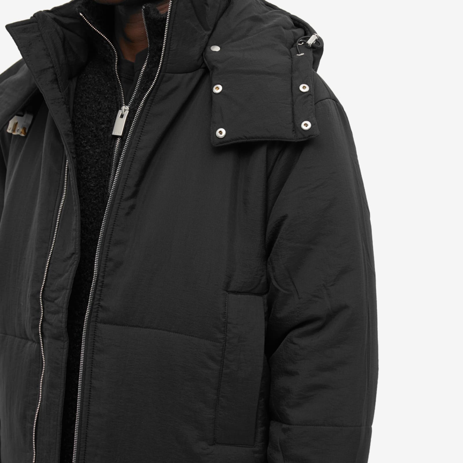 1017 ALYX 9SM Hooded Puffer Jacket Black | END. (KR)