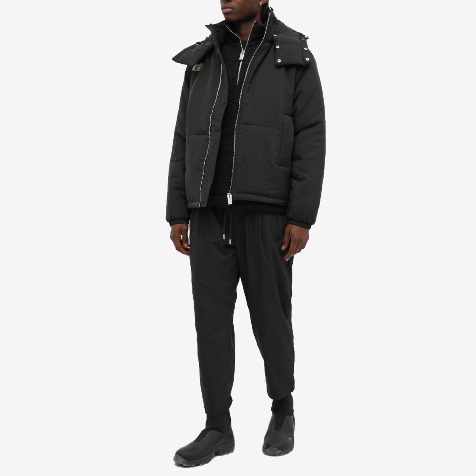 1017 ALYX 9SM Hooded Puffer Jacket Black | END. (KR)