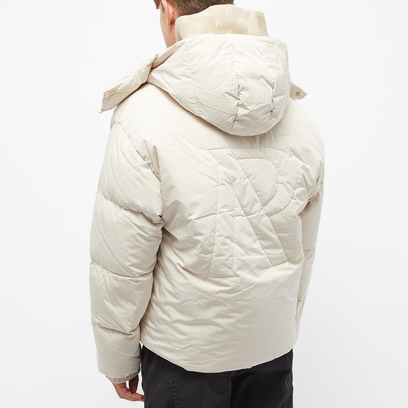 Represent Nylon Hooded Puffer Jacket Bone | END. (GB)
