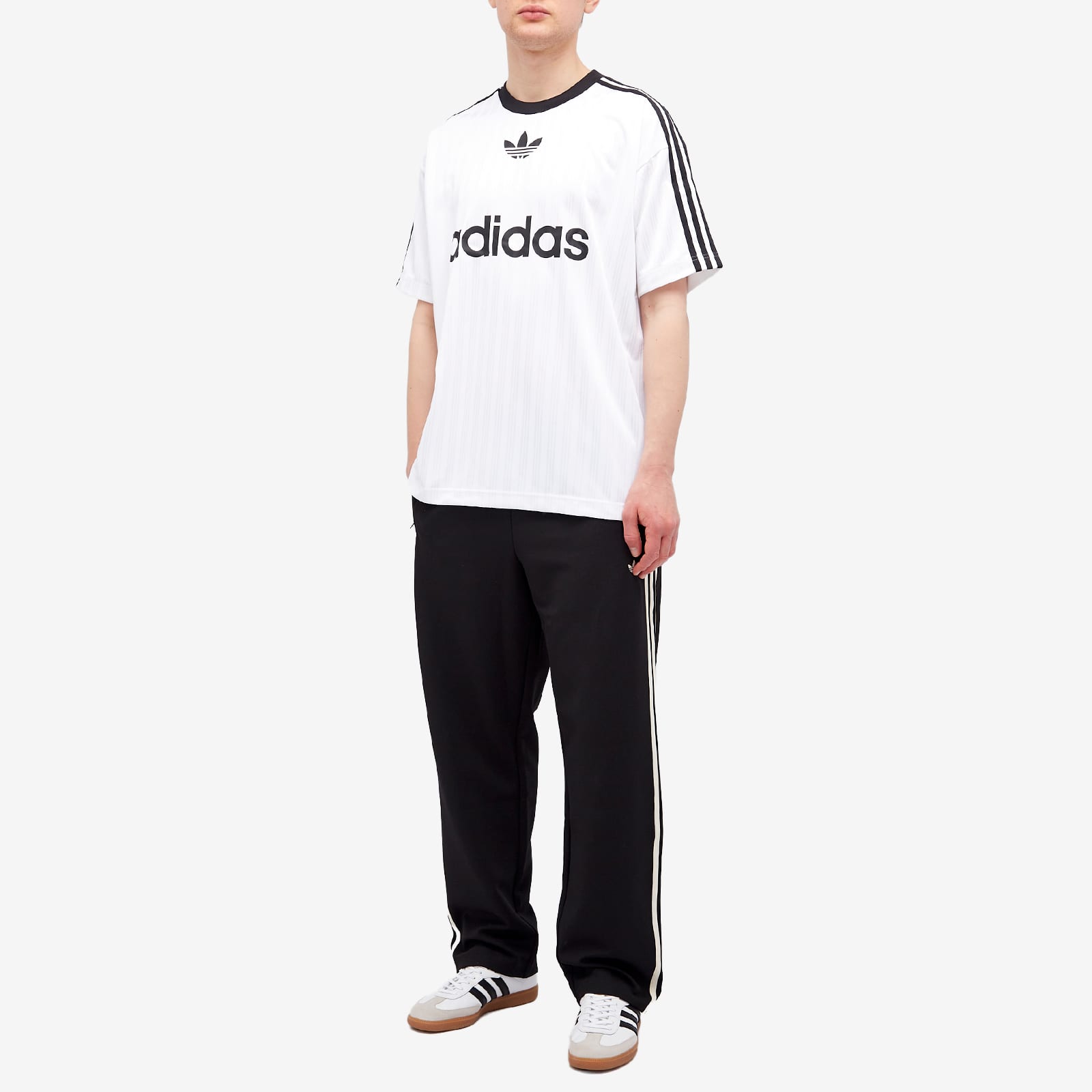 Adidas Adicolor Poly T-shirt White & Black | END. (US)