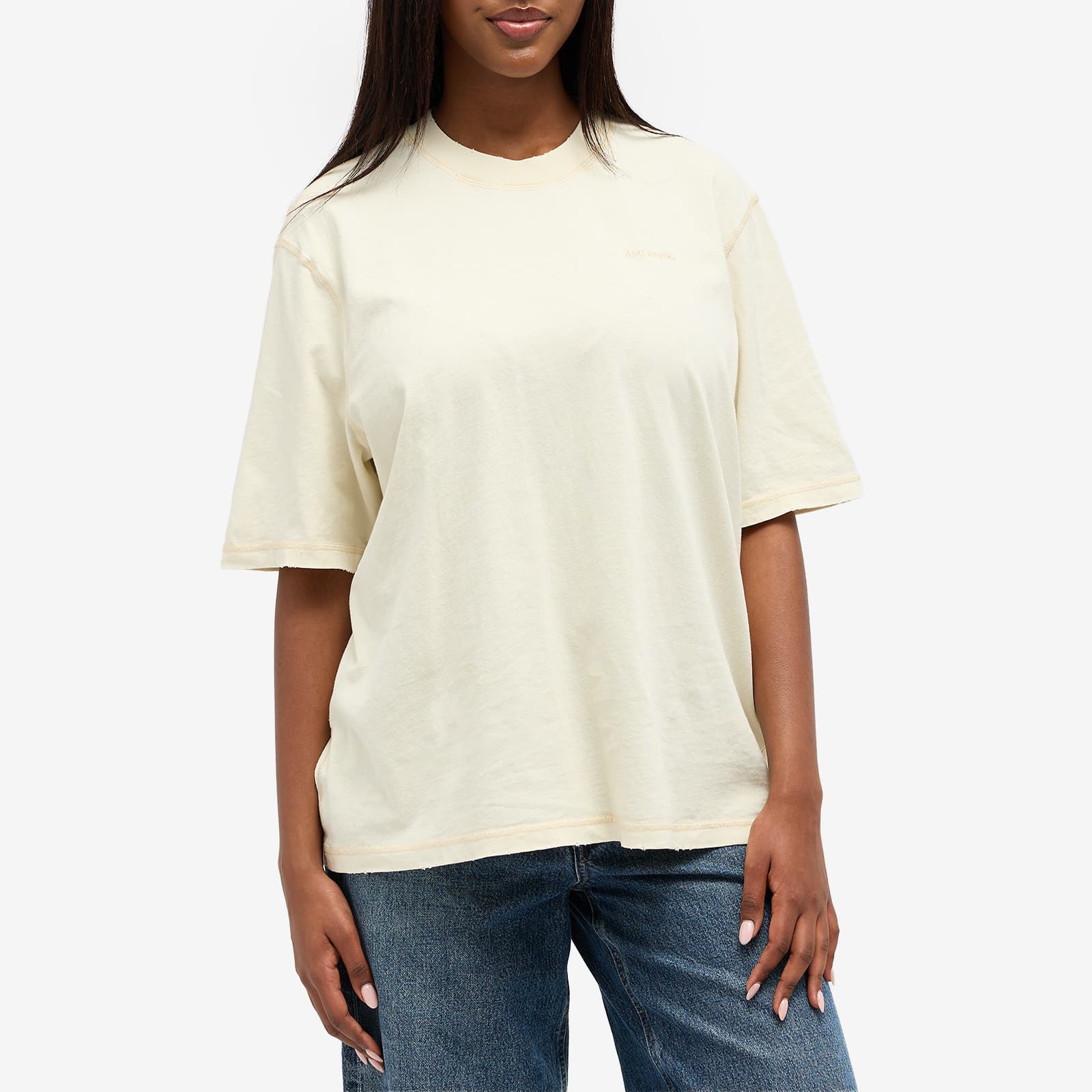 AMI Fade Out Logo T-Shirt Ivory | END. (KR)