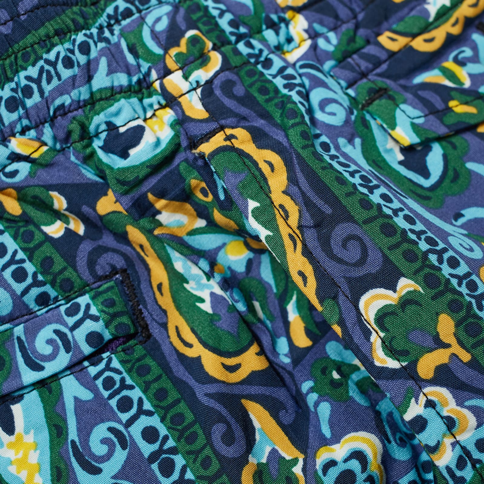 Beams Plus Print Batik Beach Short Blue | END.