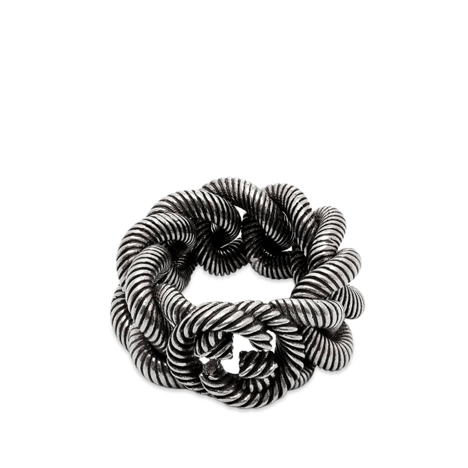 Gucci Interlocking G Ring Aged Sterling Silver | END. (US)