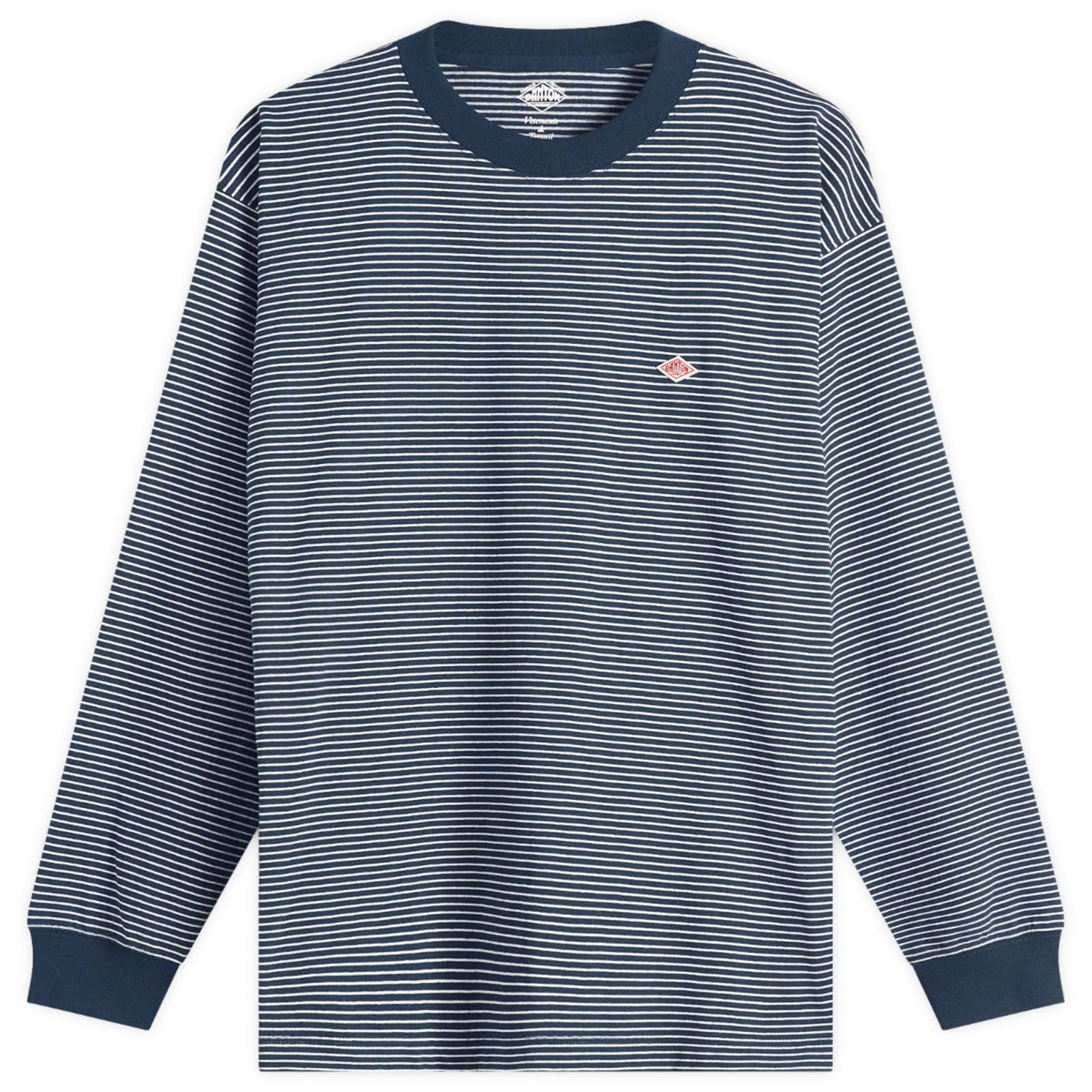 Danton Long Sleeve Stripe T-Shirt Green & White Stripe | END. (AU)