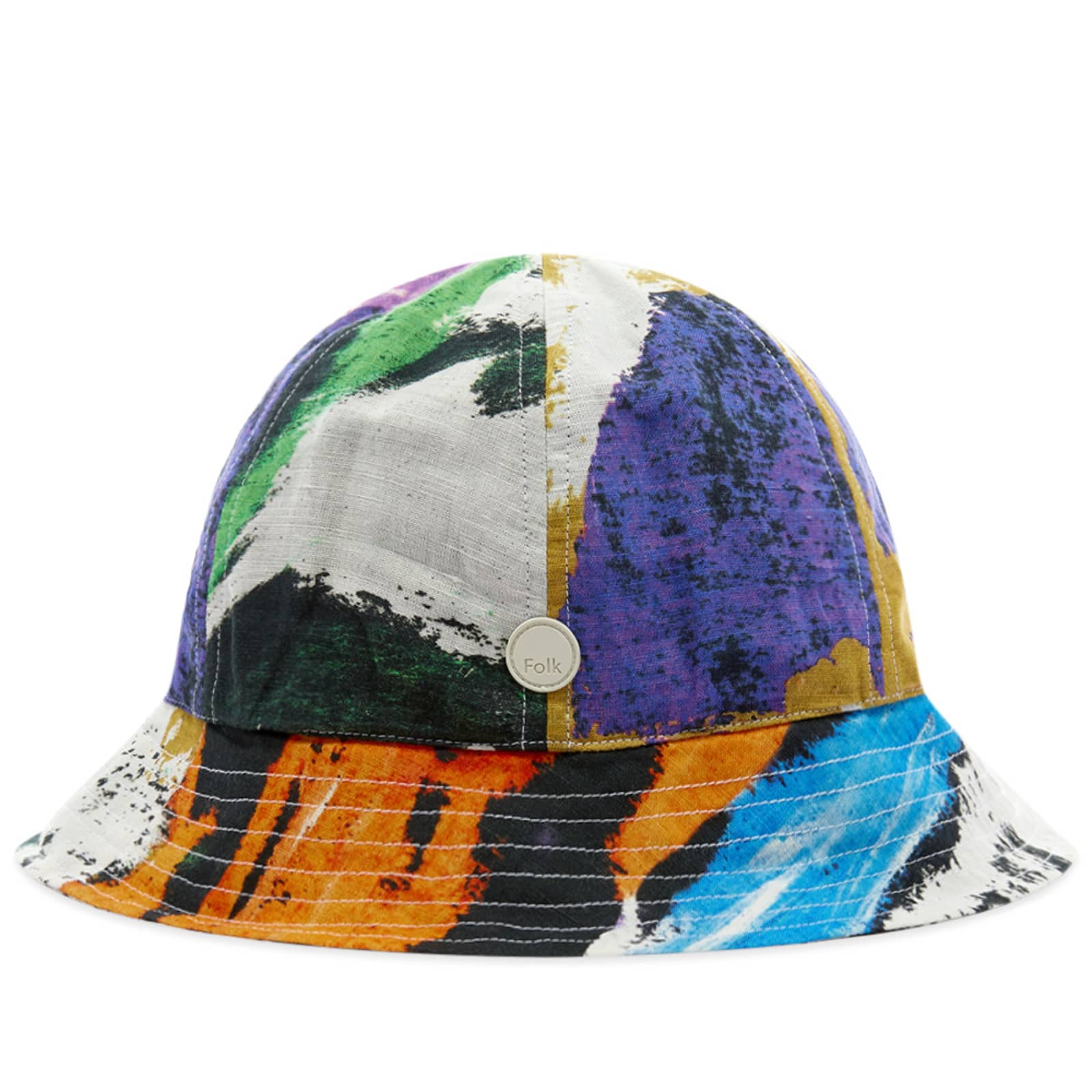 Folk x Alfie Kungu Bucket Hat Marigold Multi Flare Print | END.