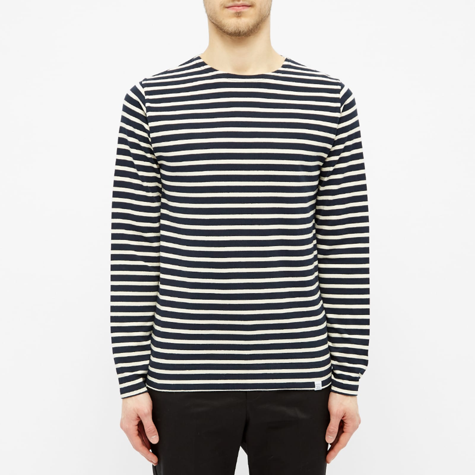 Norse Projects Long Sleeve Godtfred Classic Compact T-Shirt Navy | END ...