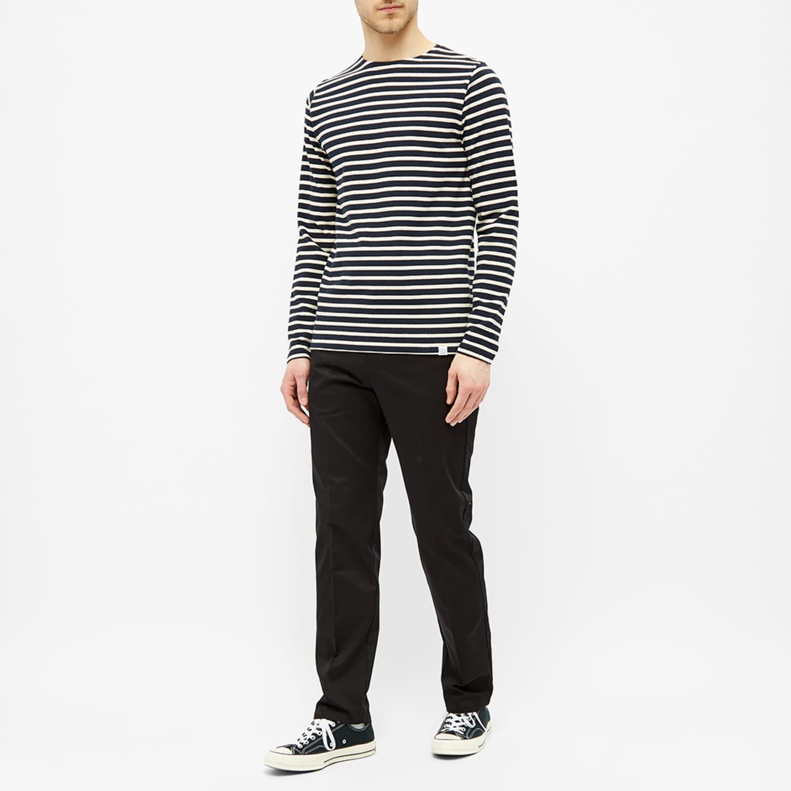 Norse Projects Long Sleeve Godtfred Classic Compact T-Shirt Navy | END ...