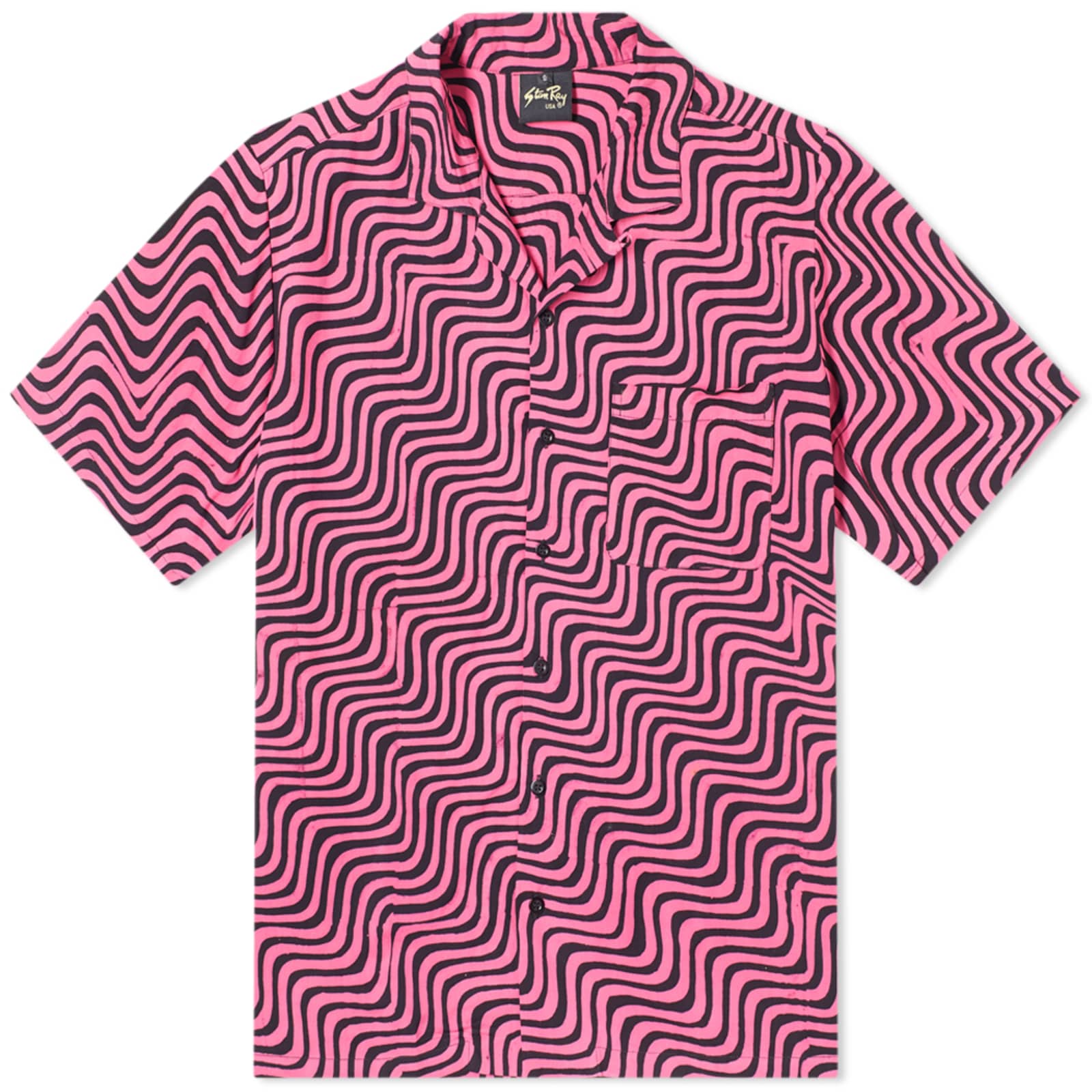 Stan Ray Kelapa Vacation Shirt Wave Repeat, Pink & Black | END. (DE)