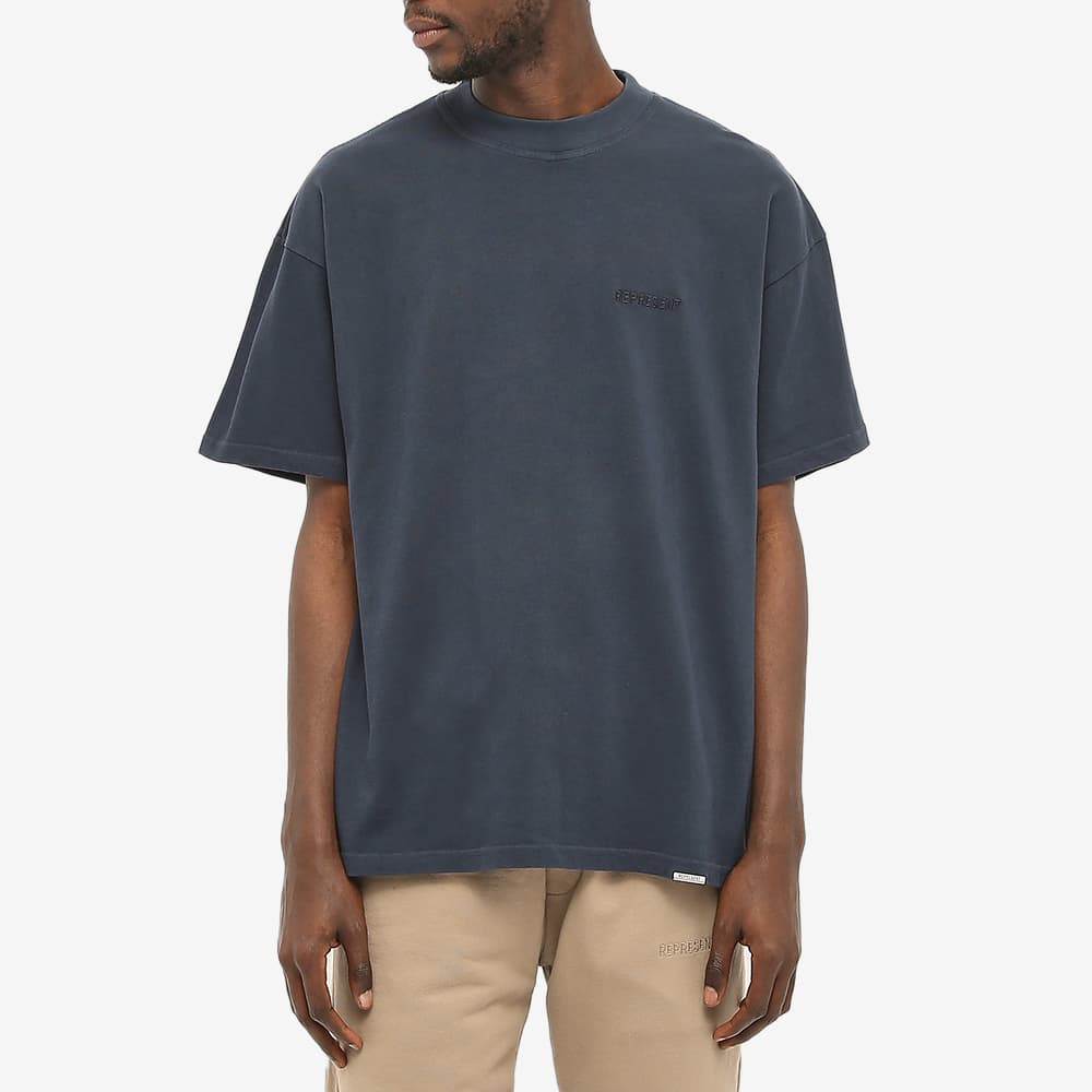 Represent Blank Crew Neck Tee Vintage Blue | END. Represent Blank Crew Neck Tee Vintage Blue | END.