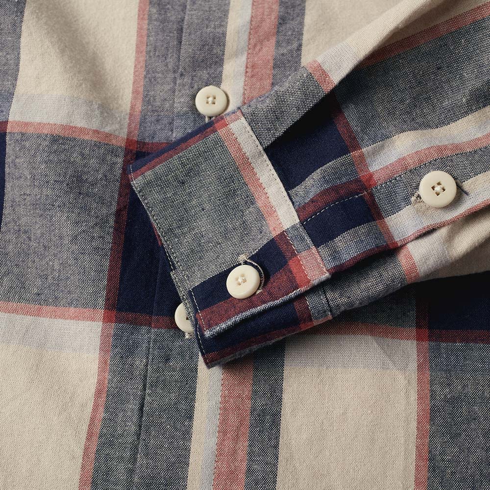Folk Storm Ghost Check Shirt Navy | END. (US)