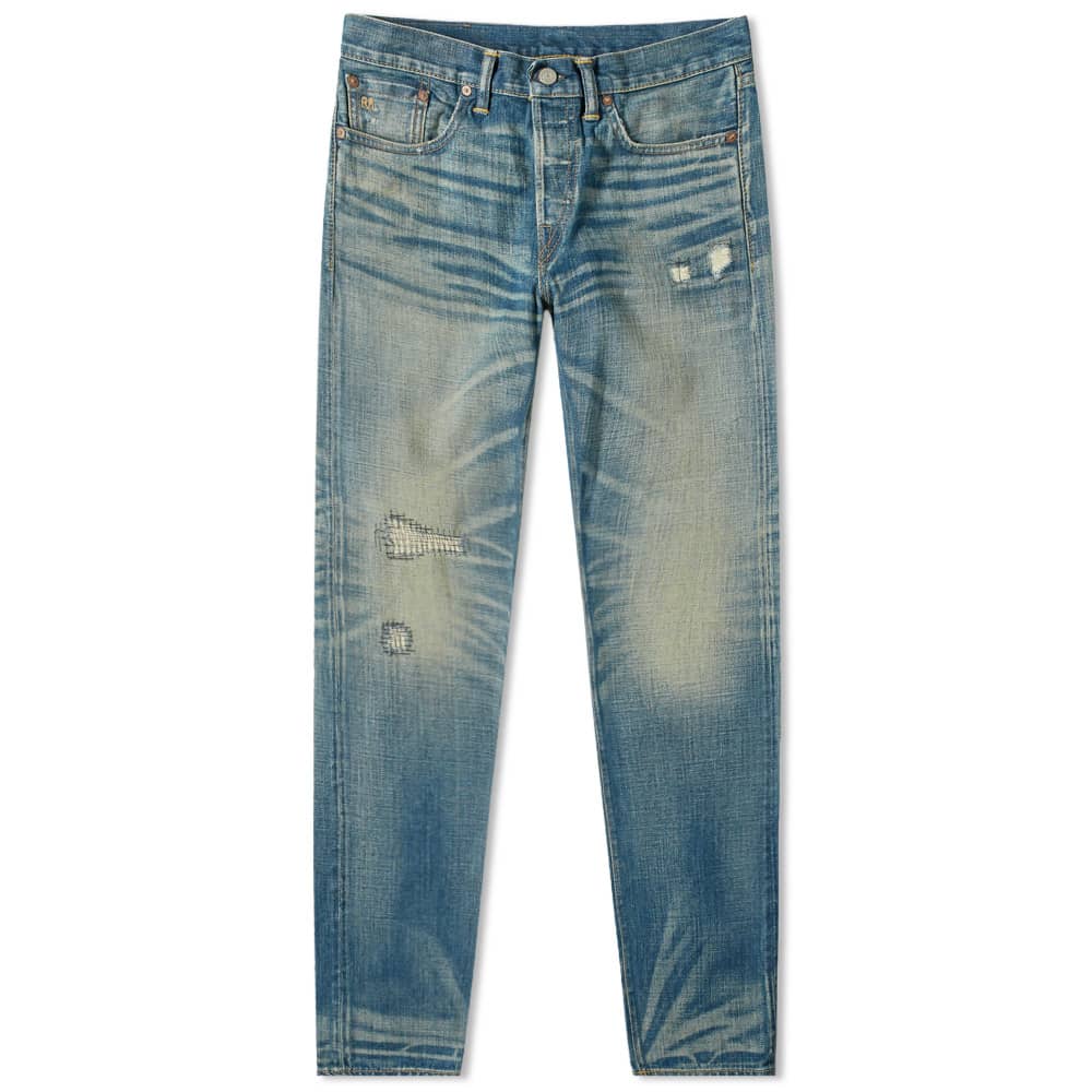 Rrl Slim Fit Jean Ridgway Wash End