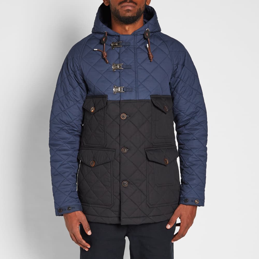 Nigel Cabourn x Lavenham Quilted Cameraman Jacket Black Navy | END. (US)