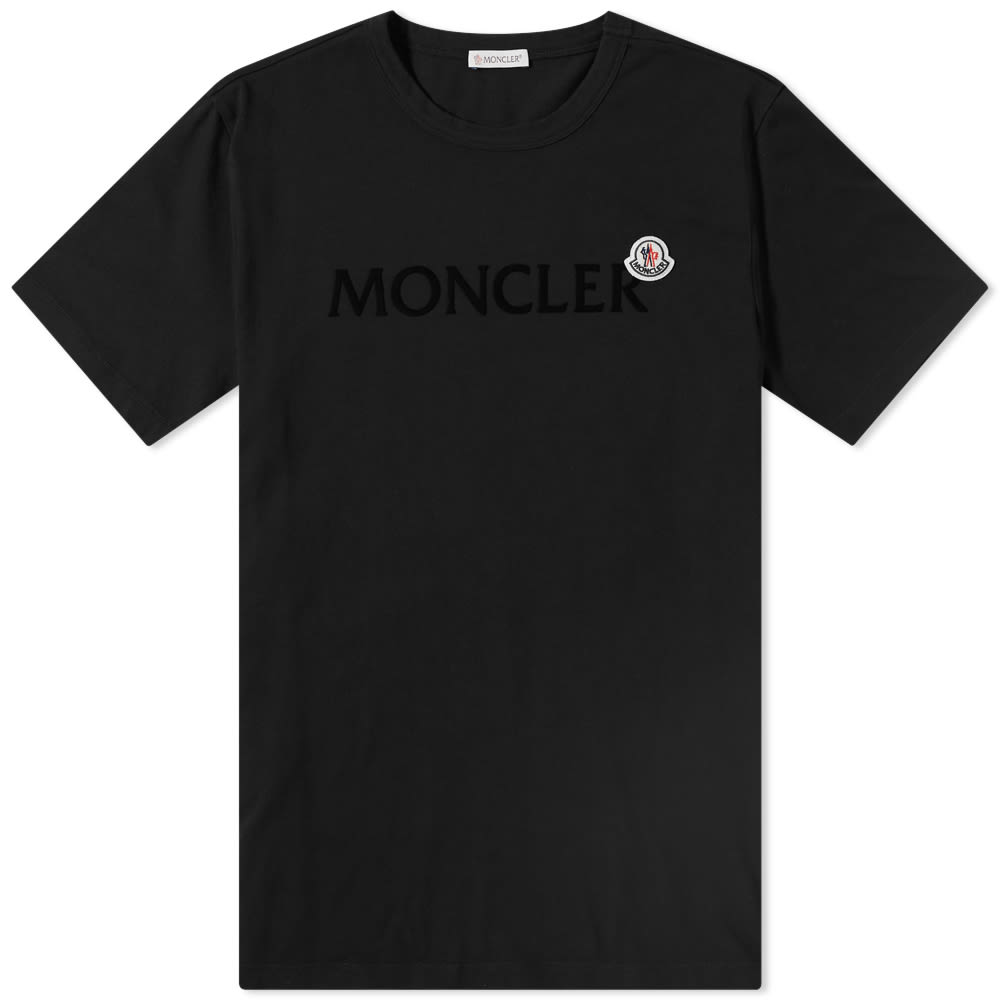 Moncler Text Logo Tee Black | END. (US)