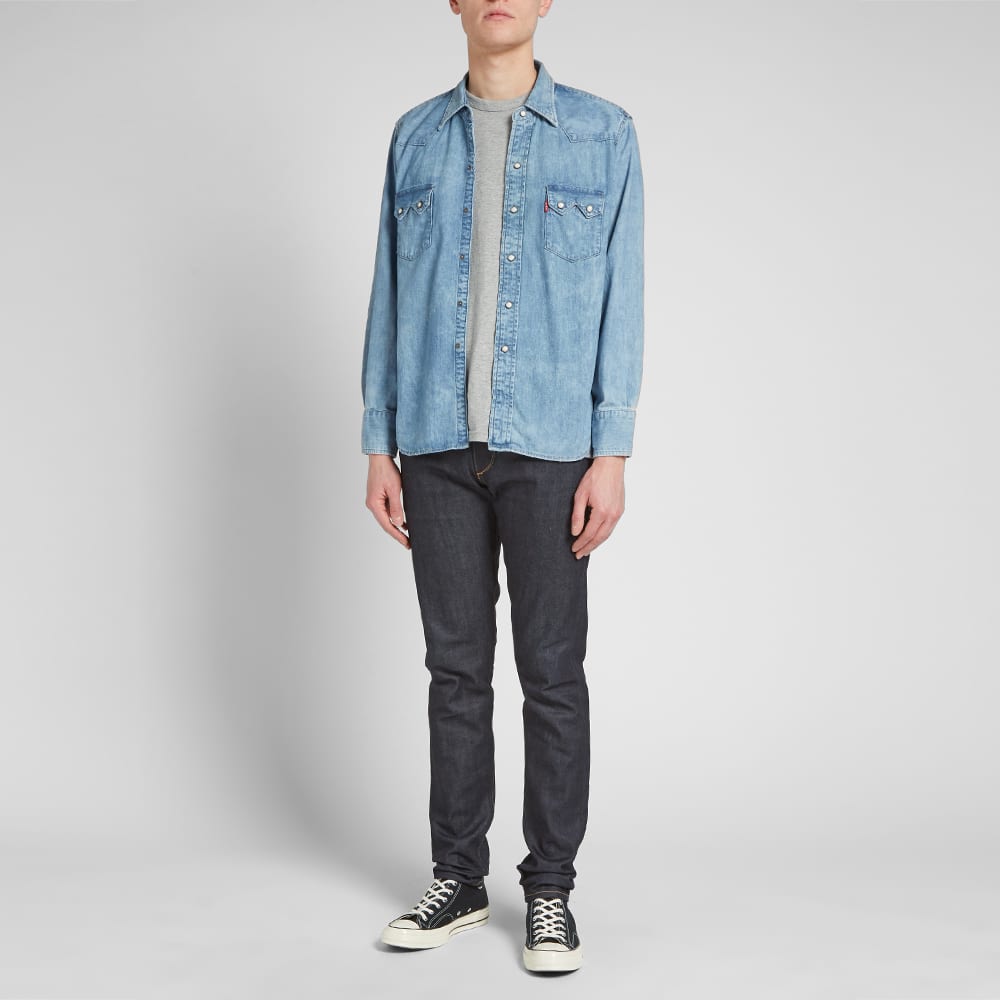 Levis Vintage Clothing 1955 Sawtooth Shirt Washed Indigo End Us