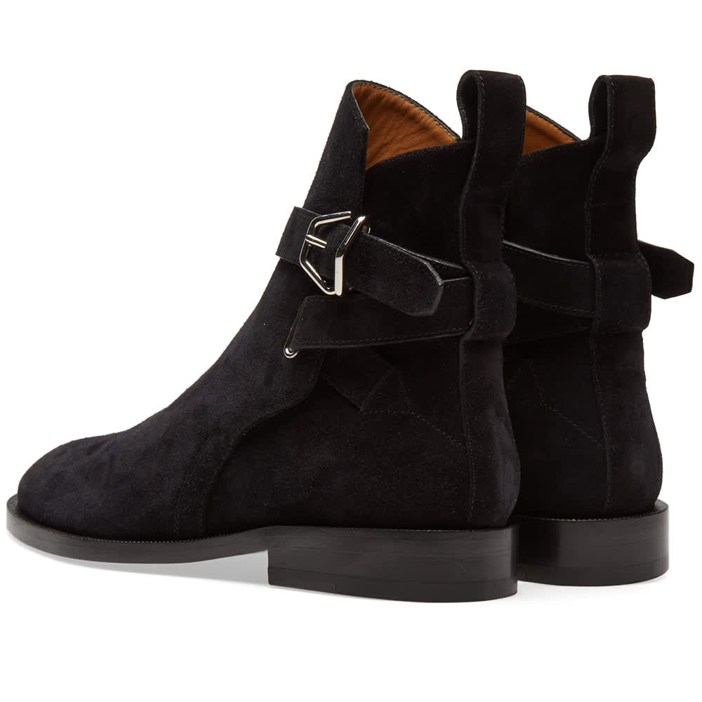 Acne Studios Julian Suede Buckle Ankle Boot Black | END.
