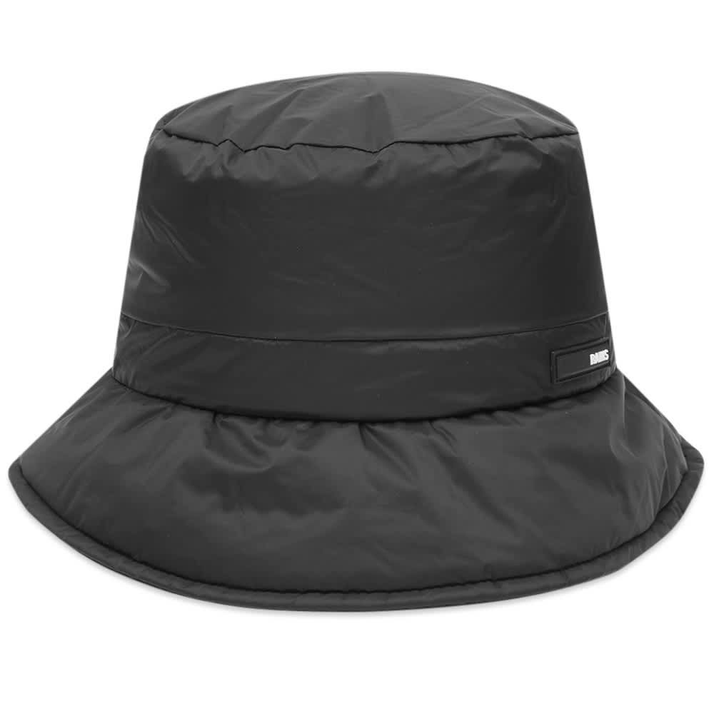 Rains Padded Nylon Bucket Hat Black End Ru