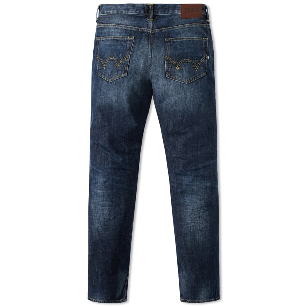 Edwin ED-80 Slim Tapered Jean Breeze Used 12oz Dark Blue | END.