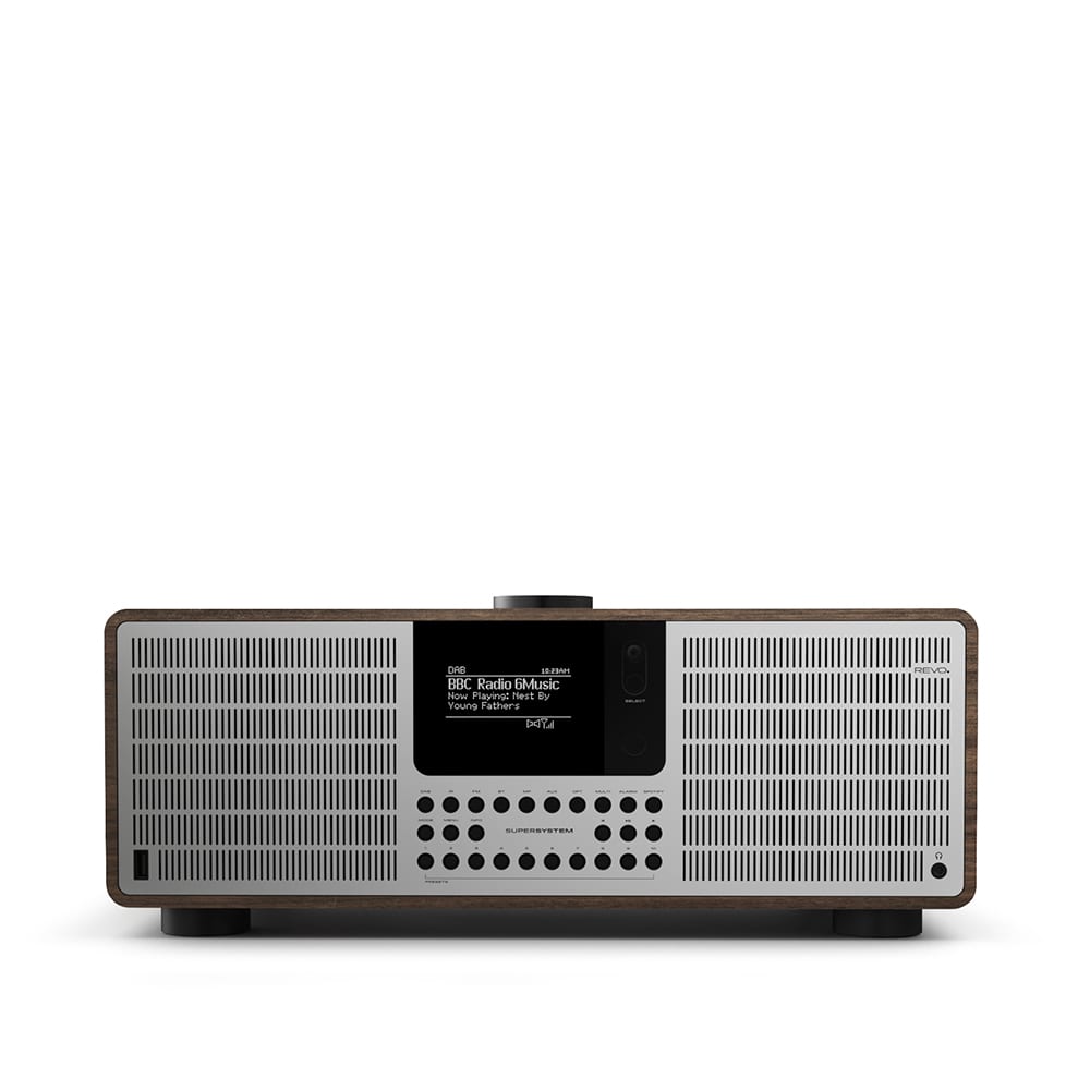 Revo Super System Stereo Network Player & DAB Radio Walnut & Silver | END.