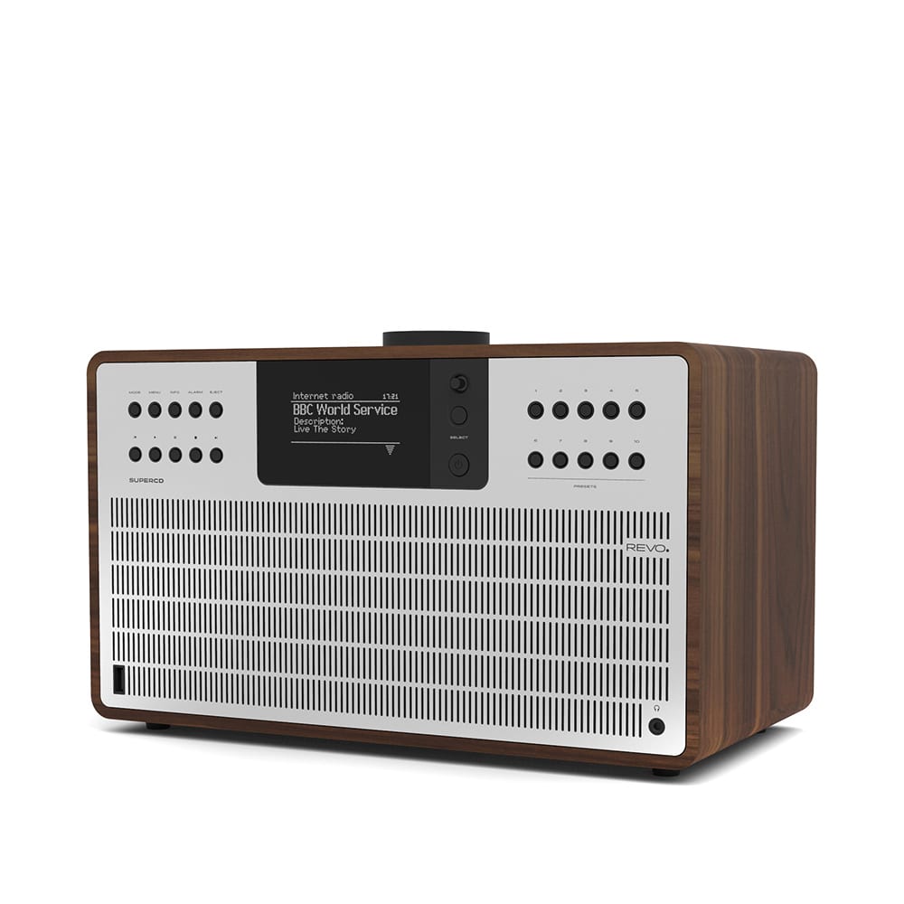 Revo Super CD Multi System DAB Radio & Bluetooth Walnut & Silver | END ...