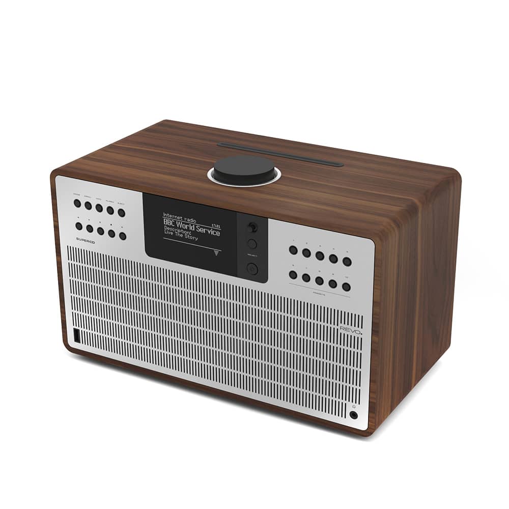 Revo Super CD Multi System DAB Radio & Bluetooth Walnut & Silver | END ...