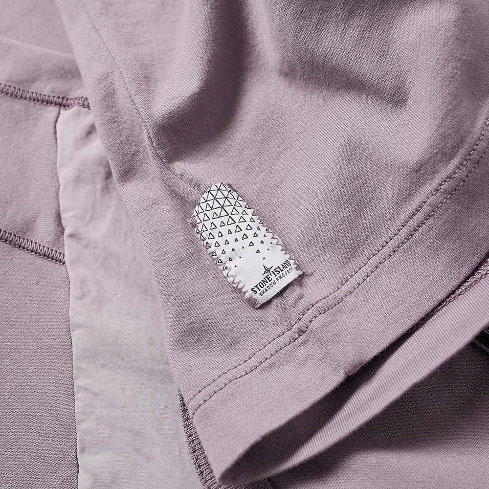 Stone Island Shadow Project Garment Dyed Panel Insert Tee Lavender | END.
