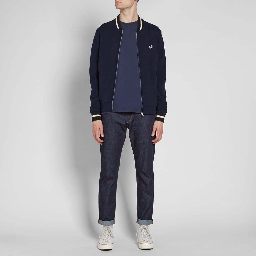 Fred Perry Tipped Bomber Cardigan Deep Carbon | END. (US)