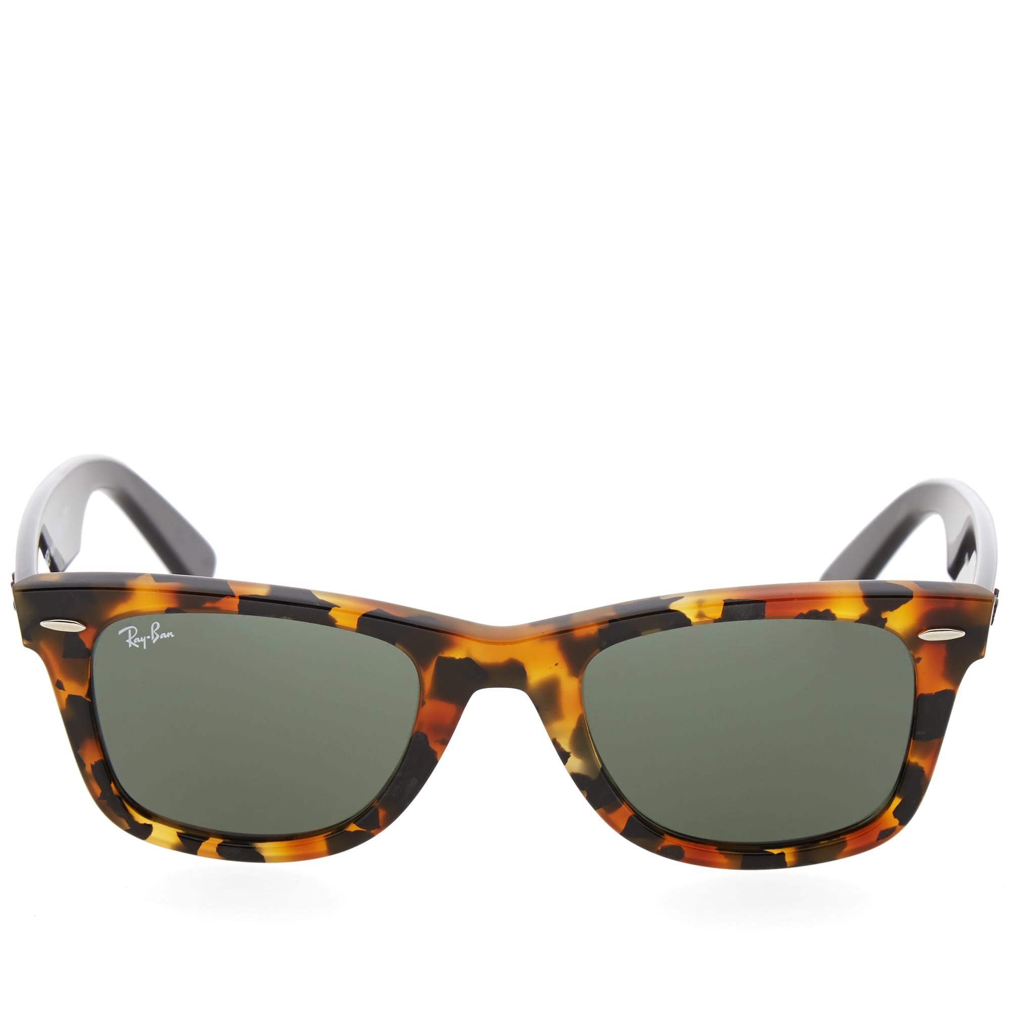 Ray Ban Original Wayfarer Fleck Sunglasses Spotted Black Havana & Green ...