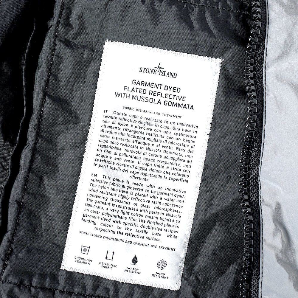 Stone Island Reflective Mussola Gommata Jacket Black | END. (UK)