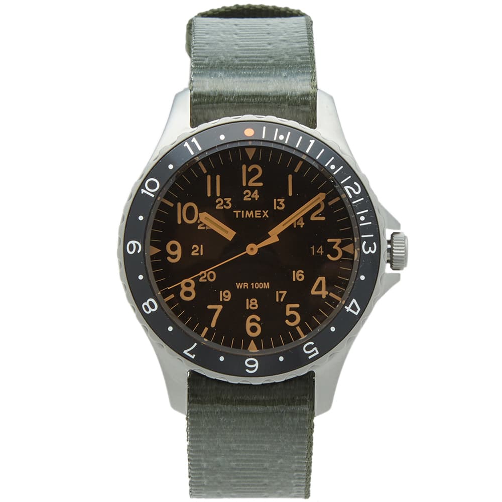 Timex Archive Diver Ocean Watch Bead Blasted, Black & Green | END.