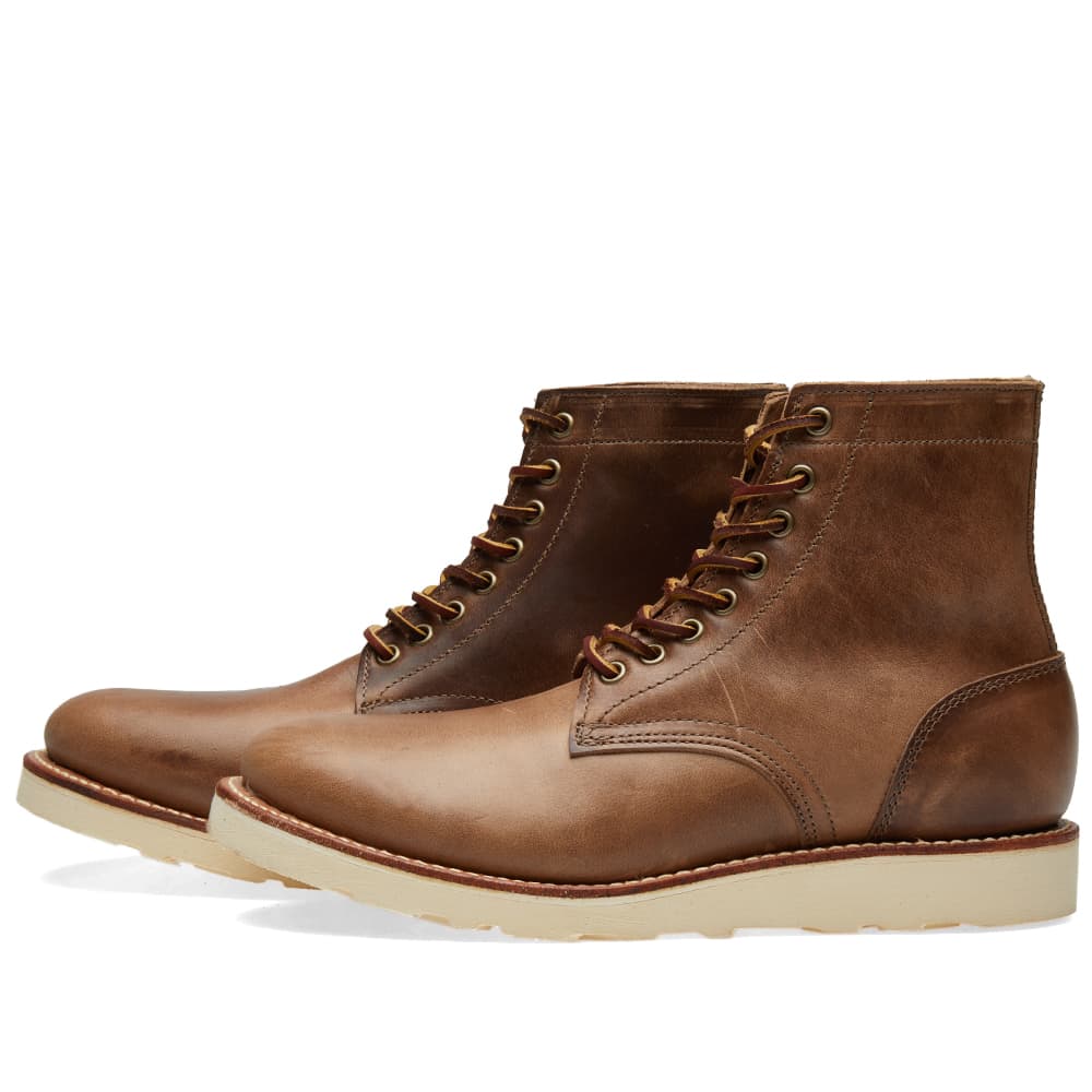 Oak Street Bootmakers Vibram Sole Trench Boot Natural Chromexcel | END ...