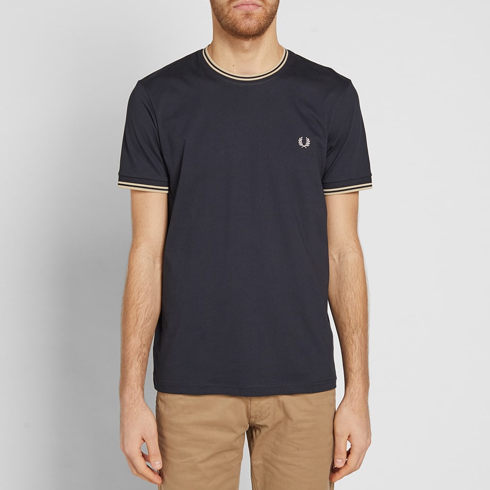 Fred Perry Twin Tipped Ringer Tee Navy | END. (UK)
