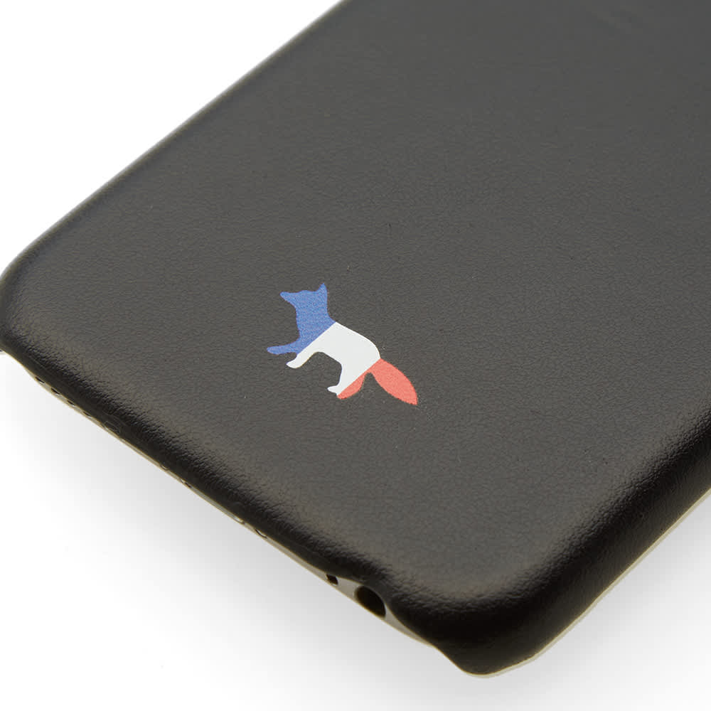 Maison Kitsuné Leather Tricolour Fox iPhone Case Black | END. (US)
