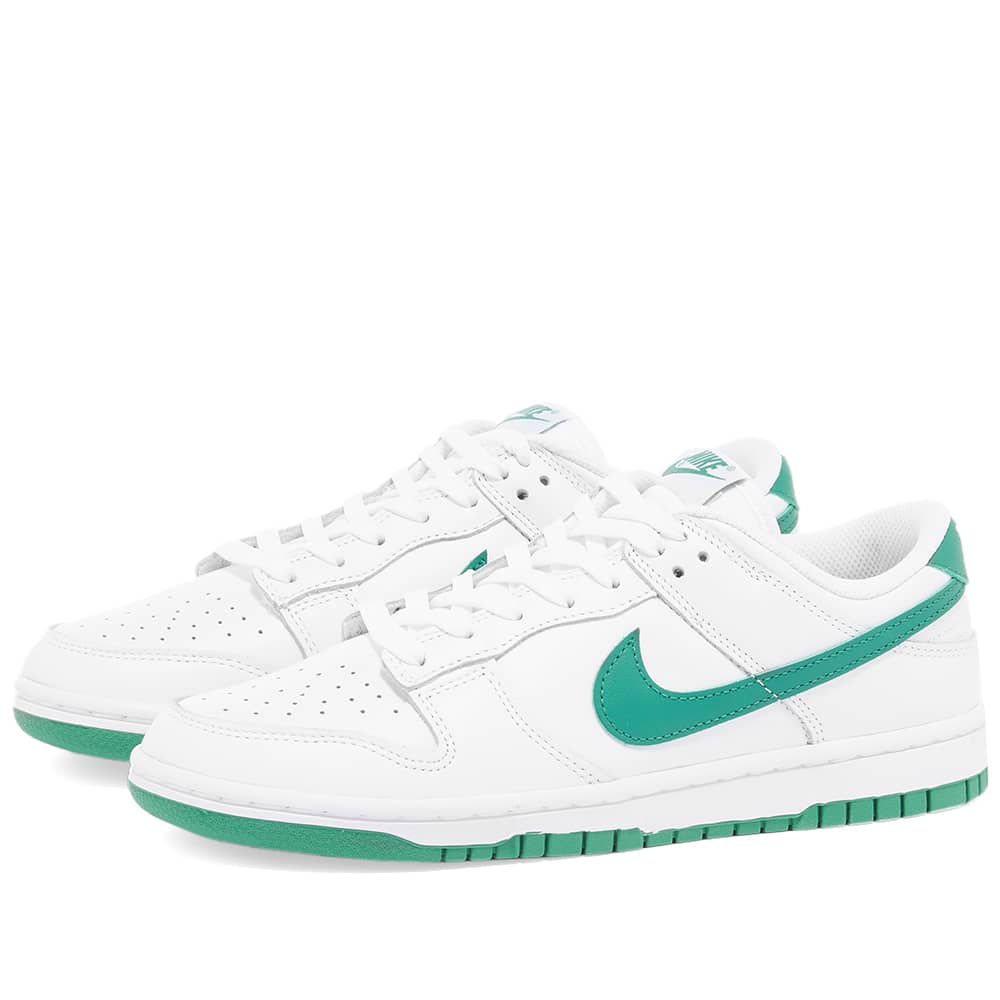 Nike W Dunk Low White & Green Noise | END.