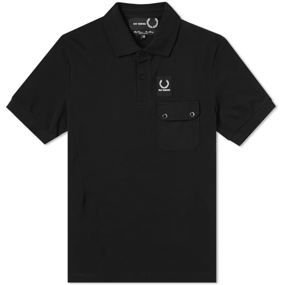Fred Perry x Raf Simons Logo Pocket Polo Black | END. (UK)